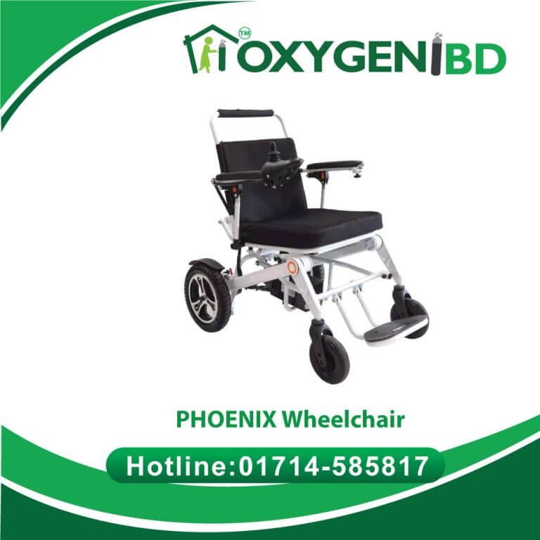 OMB Light Electric Lightweight Folding Wheel Chair - Oxygen Cylinder BD